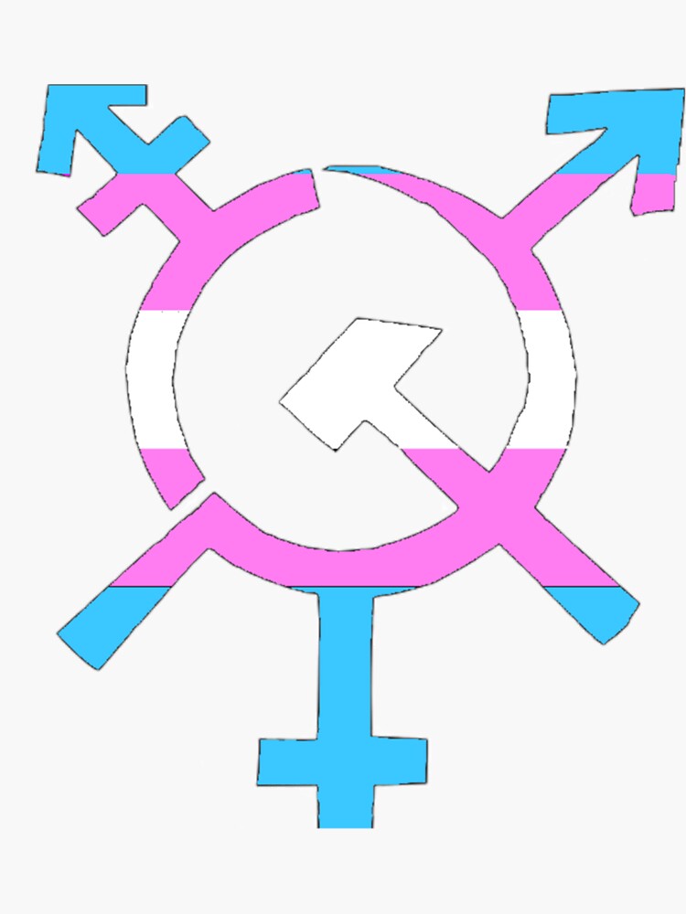 "Trans Communist Symbol" Sticker for Sale by Inclusivitees | Redbubble