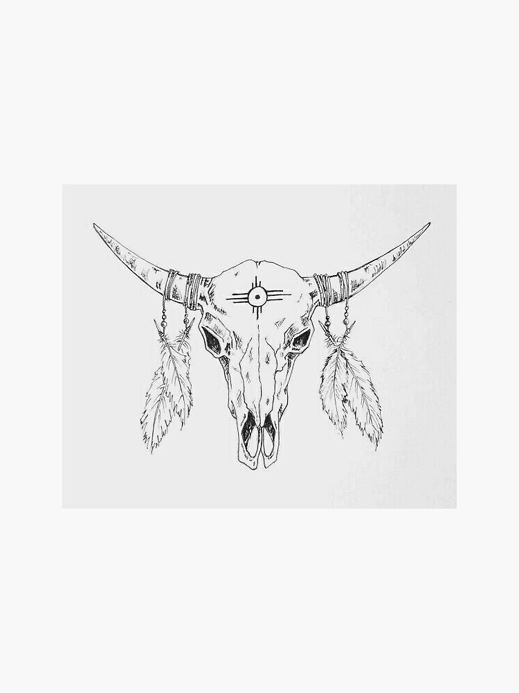 "Steer skull " Sticker for Sale by Mykaelacolleen | Redbubble