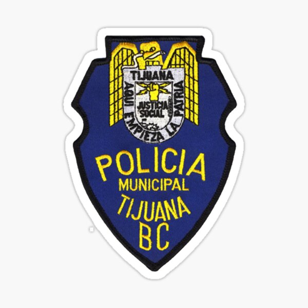 "Tijuana Police" Sticker for Sale by lawrencebaird | Redbubble