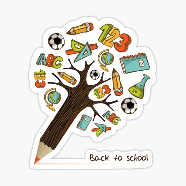 "Tree school teacher design." Sticker by emphatic | Redbubble