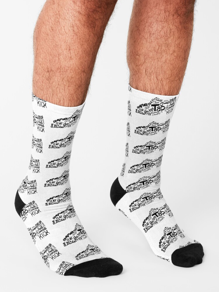"Tap Dance Shoe Filled with Tap Terms" Socks for Sale by Tara Barnaba ...