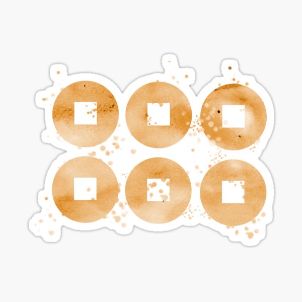 "Watercolor Gold Coins" Sticker for Sale by sakura-daydream | Redbubble