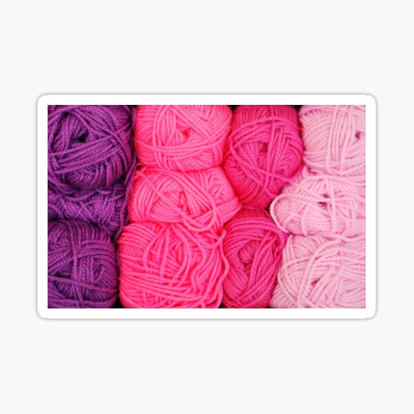 "Hot Pink Yarn " Sticker by newburyboutique | Redbubble