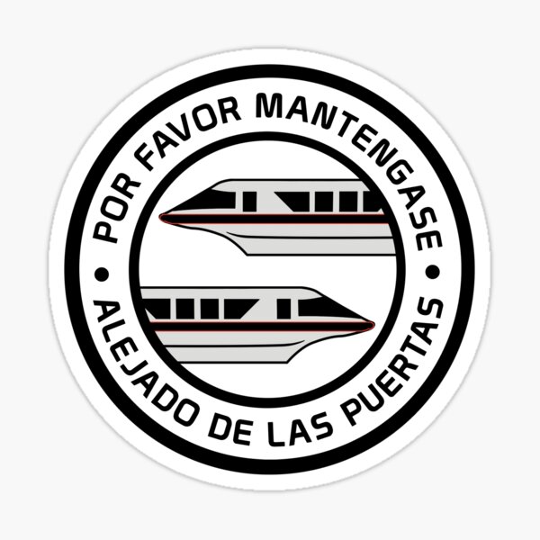 "MonorailPorFavorBlack" Sticker by WDWretro | Redbubble