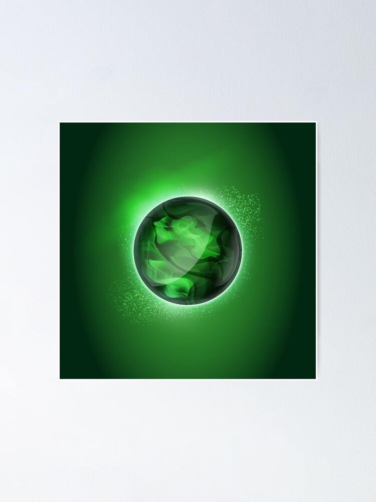 "FF7 - Green Magic Materia" Poster for Sale by zsdezigns | Redbubble
