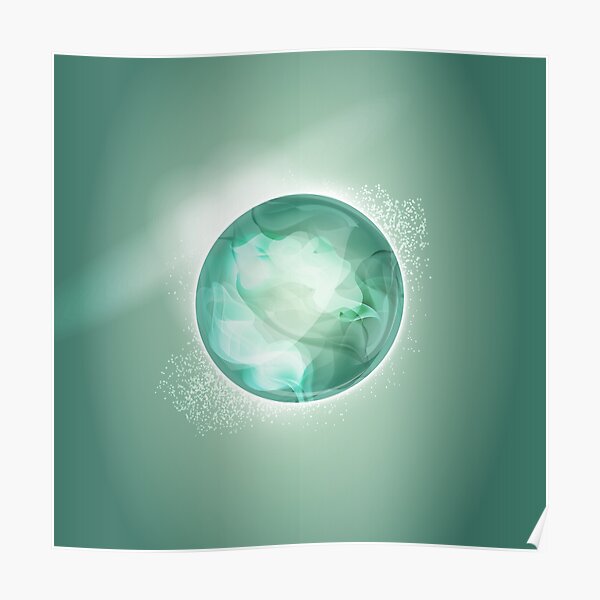 "FF7 - White Holy Materia" Poster for Sale by zsdezigns | Redbubble