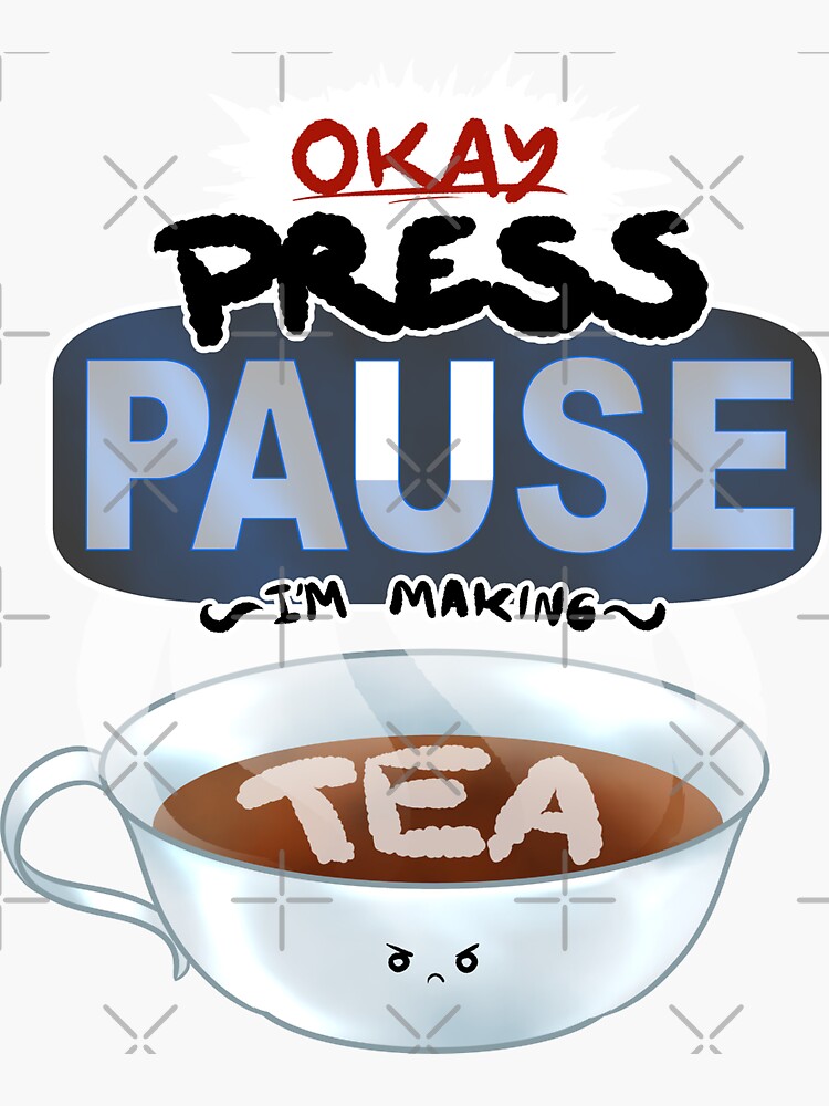 "Ragequit Tea Break" Sticker for Sale by OSPYouTube | Redbubble