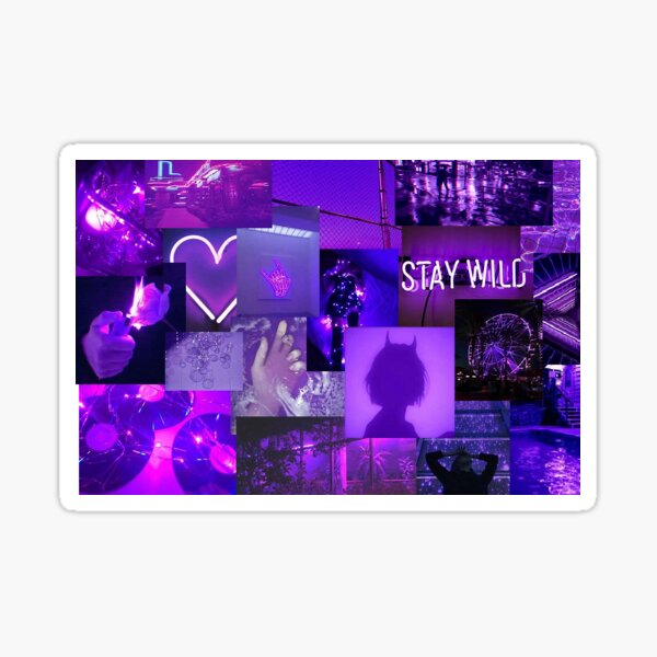 "collage purple aesthetic" Sticker for Sale by chocoqueen | Redbubble