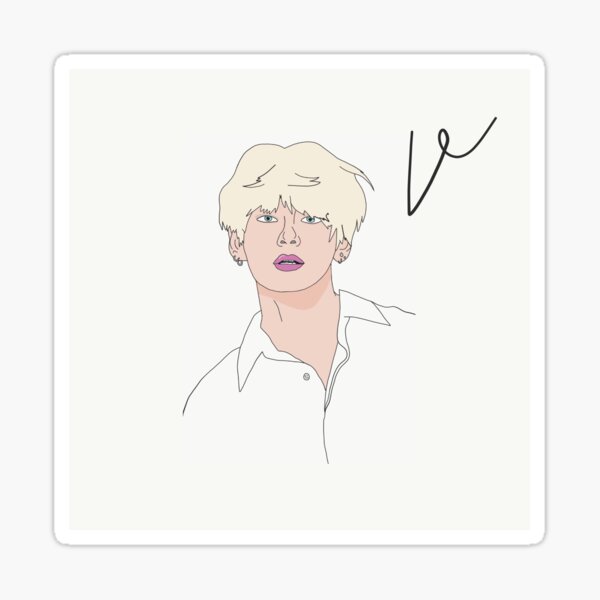 "BTS: V" Sticker for Sale by M-massucci13 | Redbubble