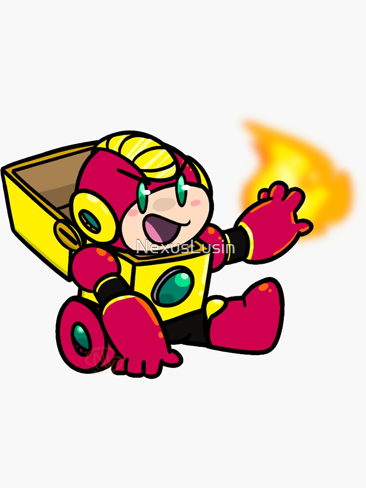 "Chibi Heat Man" Sticker by NexusLusin | Redbubble