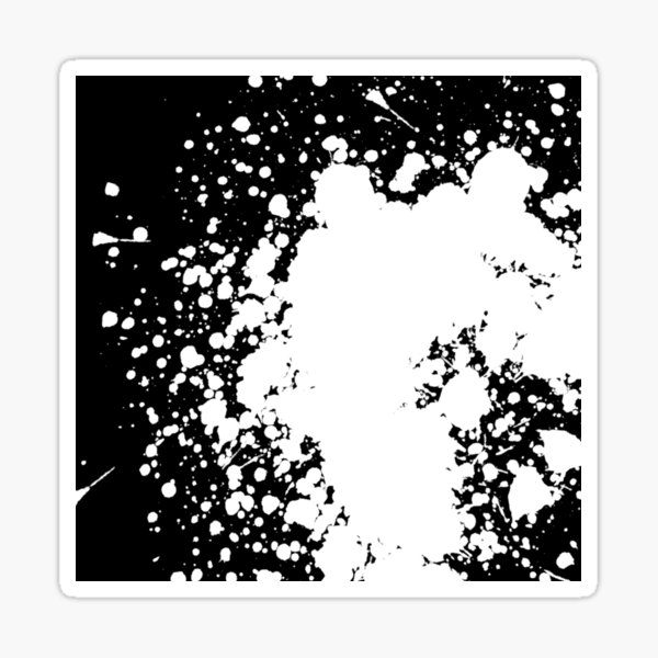 "Black and White Paint Splatter" Sticker for Sale by speckled | Redbubble