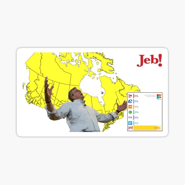 "Jeb Wins Canada" Sticker for Sale by JovianSlim | Redbubble