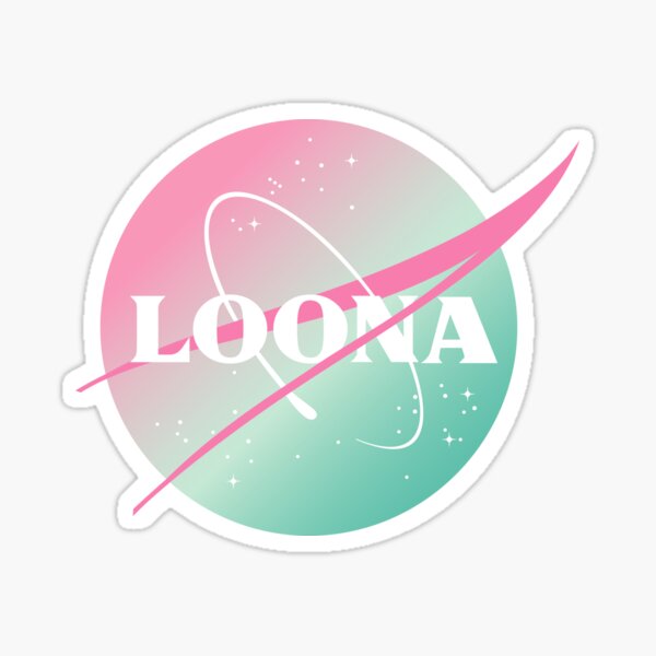 "Loona nasa inspired logo" Sticker by sukaisooo | Redbubble