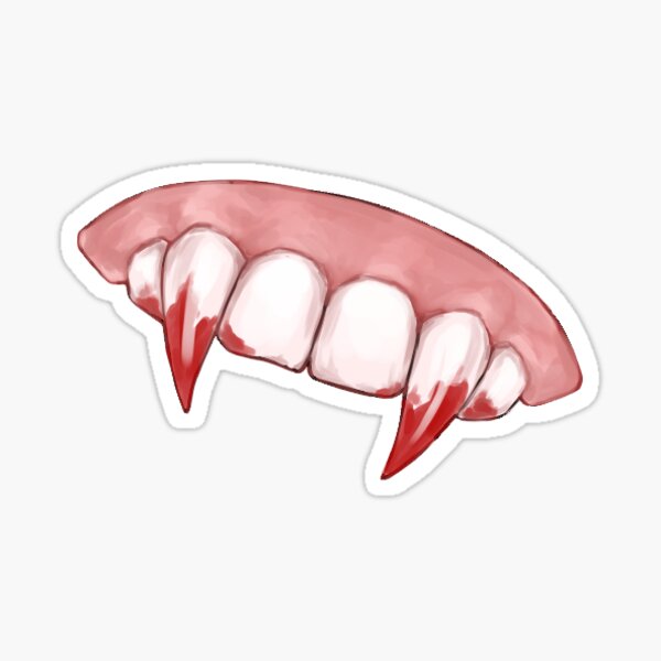 "Vampire teeth" Sticker for Sale by scarlett-knife | Redbubble