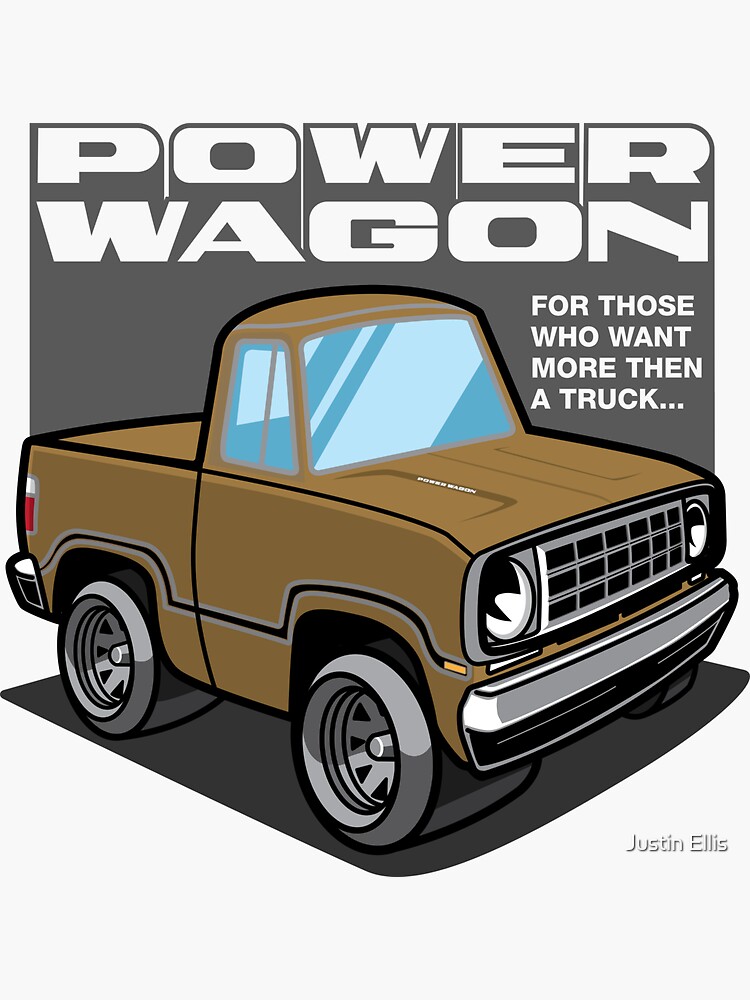 "Medium Gold - Power Wagon" Sticker for Sale by jepegdesign | Redbubble