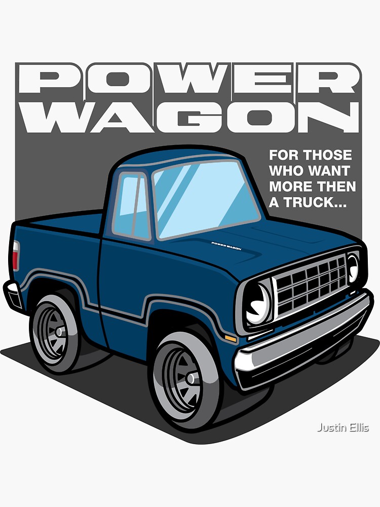 "Medium Blue Iridescent - Power Wagon" Sticker for Sale by jepegdesign ...