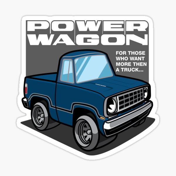 "Medium Blue Iridescent - Power Wagon" Sticker for Sale by jepegdesign ...