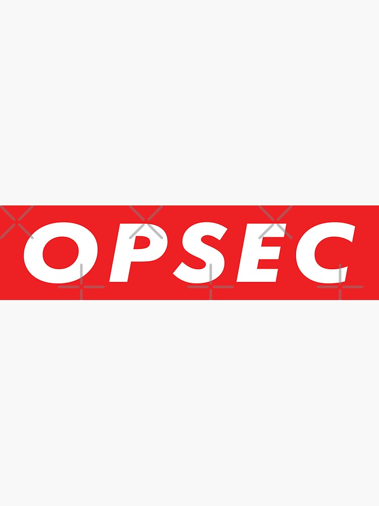 "OPSEC - Operations Security" Sticker for Sale by Fast-Designs | Redbubble