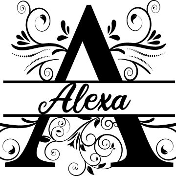 "Personalized Name Monogram A - Alexa - Letter A" Art Print for Sale by ...