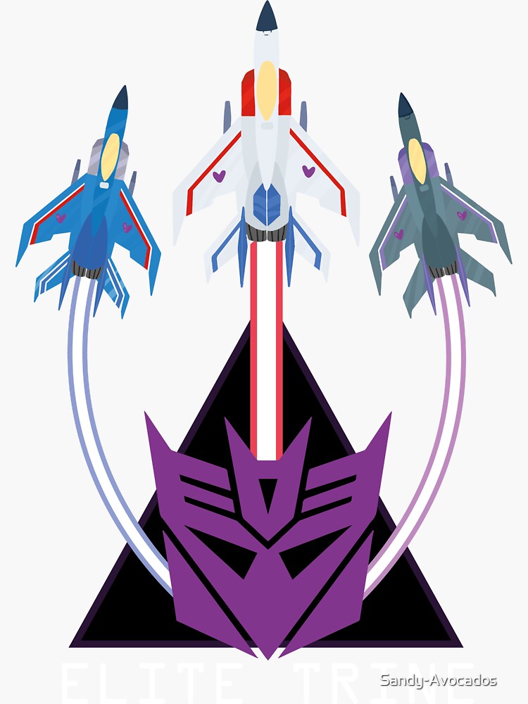 "Elite Trine Decepticon logo" Sticker for Sale by Sandy-Avocados ...