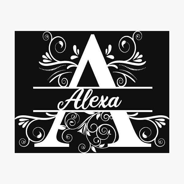 Lámina fotográfica «Monograma de nombre personalizado - A - Alexa ...