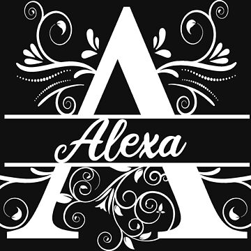 "Personalized Name Monogram - A - Alexa - Letter A White" Sticker for ...