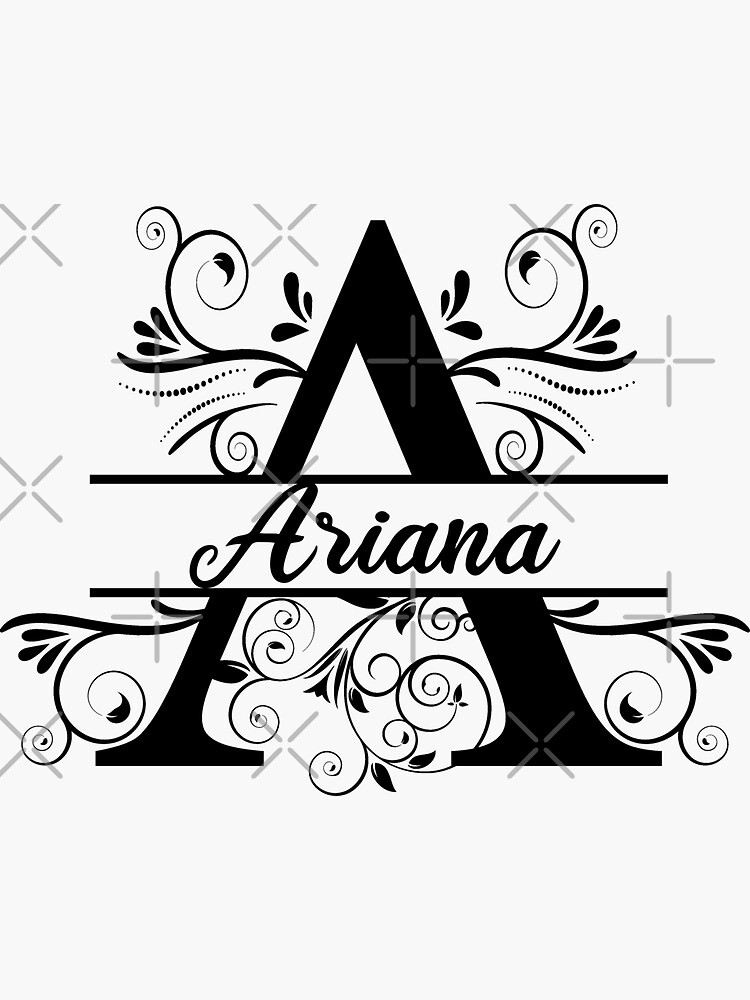"Personalized Name Monogram A - Ariana - Letter A" Sticker for Sale by ...