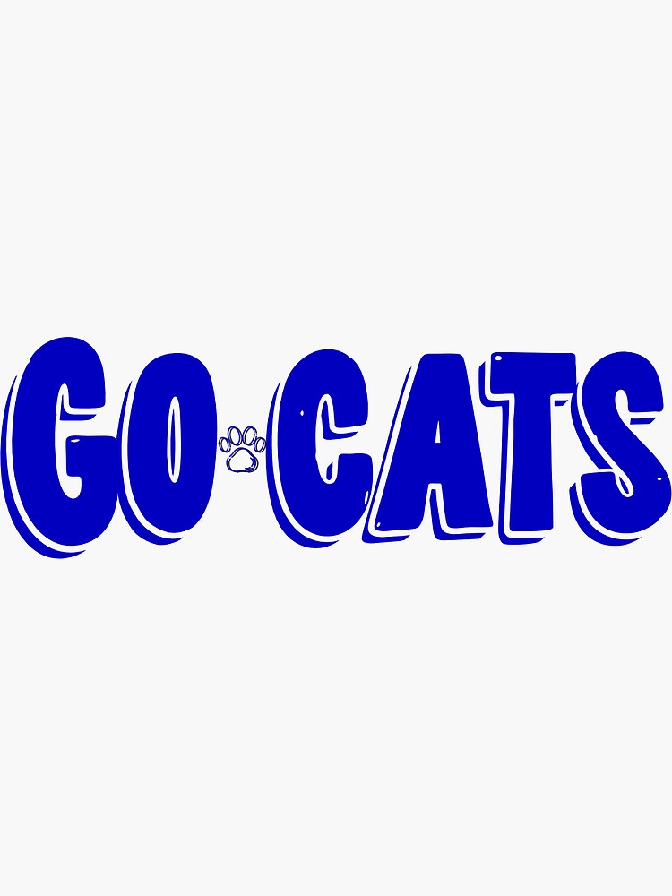 "Go Cats" Sticker for Sale by laurenpcomp33 | Redbubble