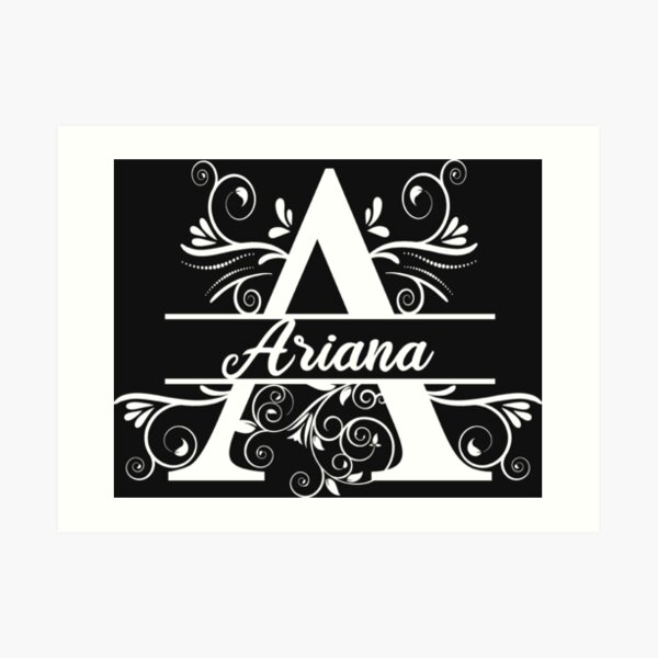 "Personalized Name Monogram - A - Ariana - Letter A White" Art Print ...