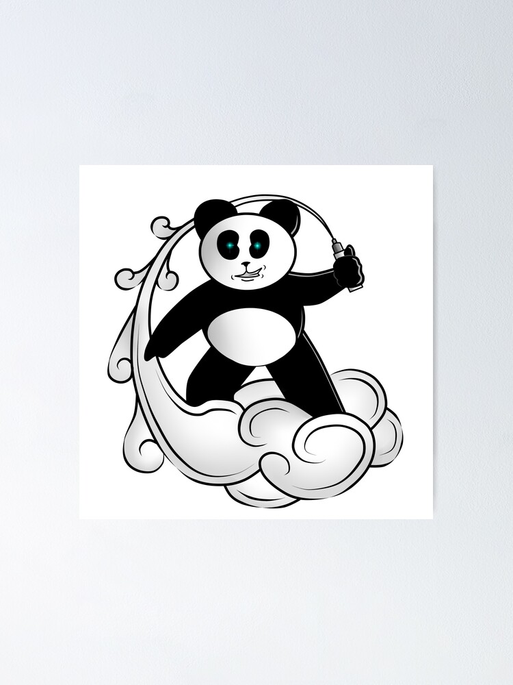 "Vape Panda II" Poster for Sale by XephToons | Redbubble
