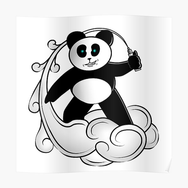 "Vape Panda II" Poster for Sale by XephToons | Redbubble