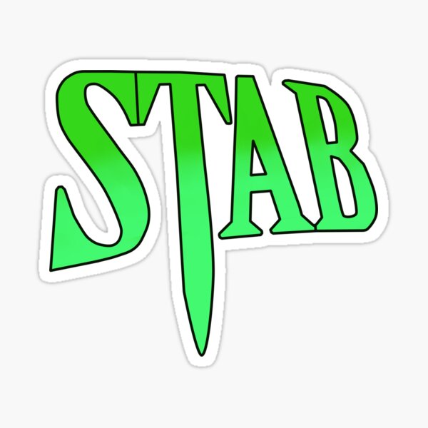 "stab" Sticker by leighwhannll | Redbubble