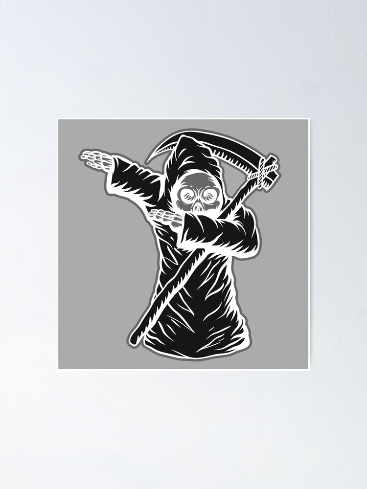 "halloween dabbing grim reaper" Poster for Sale by gossiprag | Redbubble