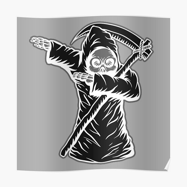 "halloween dabbing grim reaper" Poster for Sale by gossiprag | Redbubble