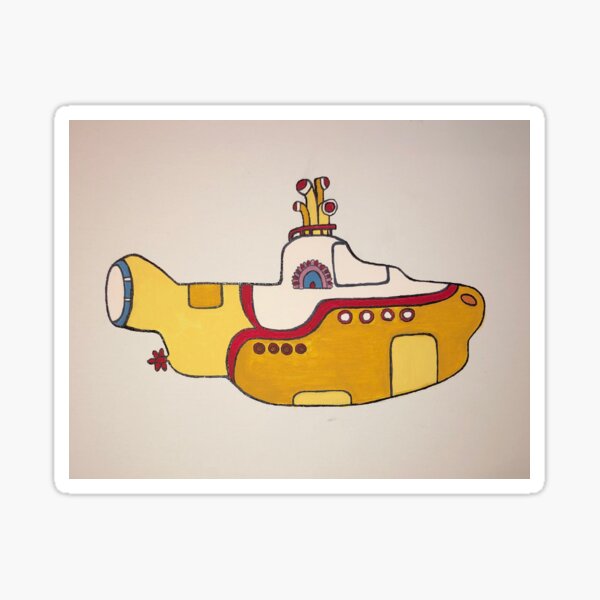 "Yellow submarine " Sticker for Sale by angelgrace1d | Redbubble