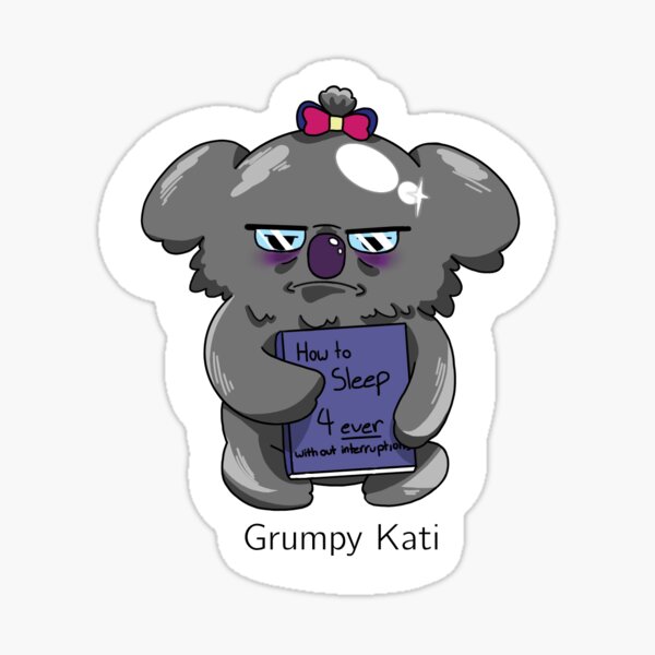 "Kati The Grumpy Koala" Sticker for Sale by Elemii0w0Lemon | Redbubble