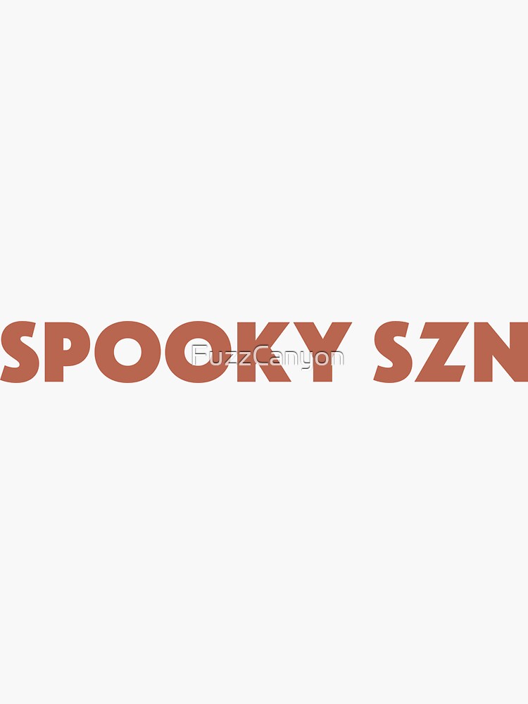 "Spooky Szn" Sticker by FuzzCanyon | Redbubble
