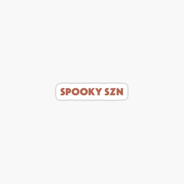 "Spooky Szn" Sticker by FuzzCanyon | Redbubble