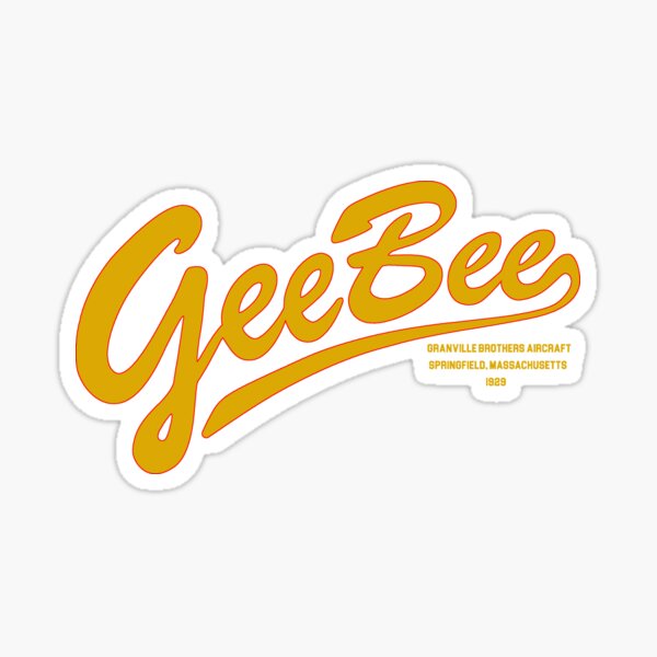 "GEE BEE (2 OF 3)" Sticker for Sale by MACH5- | Redbubble