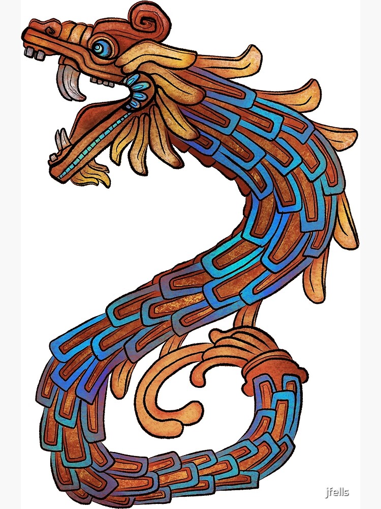 Quetzalcoatl Drawing Quetzalcoatl Aztec Feathered Serpent God