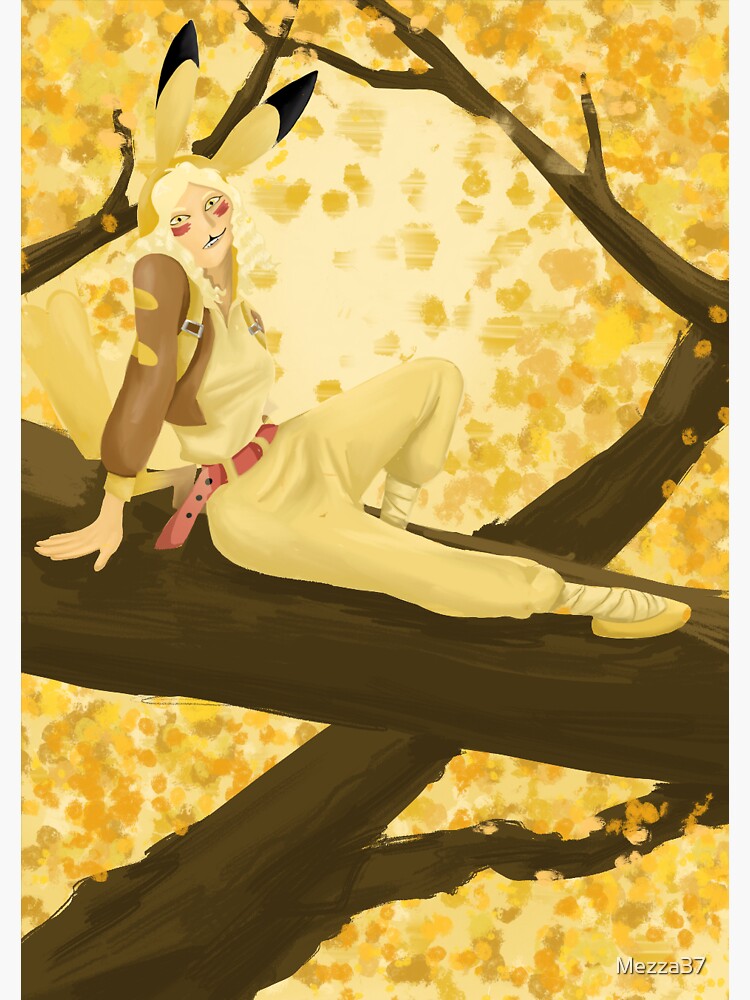"Pikachu gijinka in tree" Sticker by Mezza37 | Redbubble