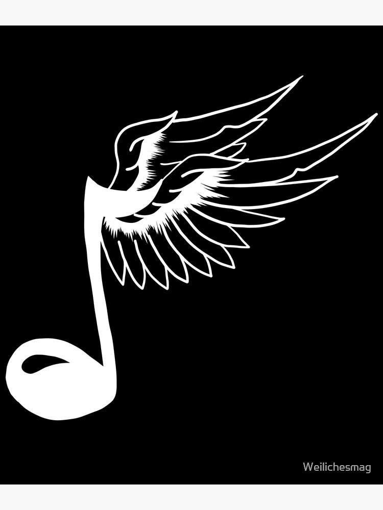 "Beautiful note with wings music icon gift" Poster by Weilichesmag ...