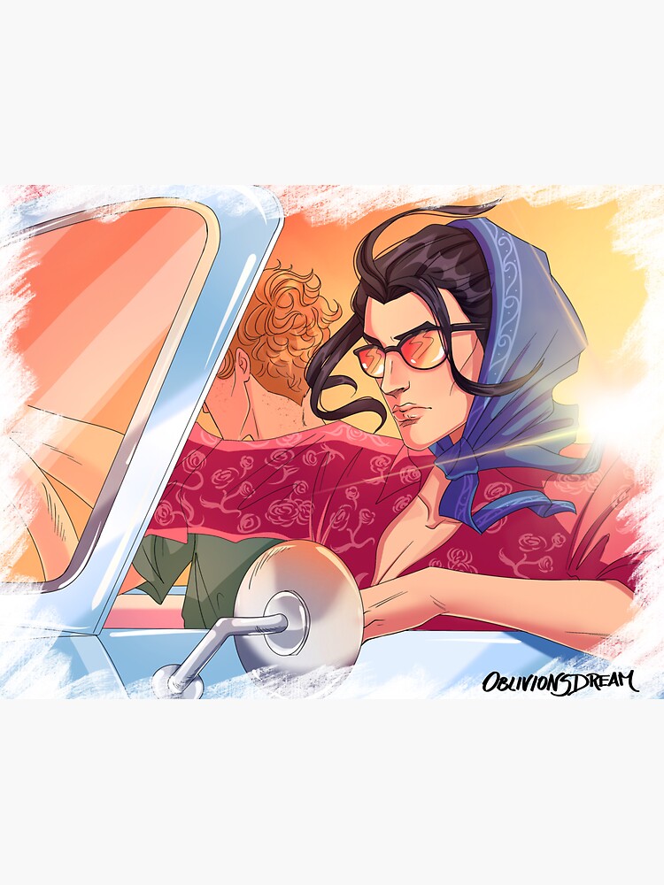 "Baz in his scarf and sunglasses" Sticker for Sale by Oblivionsdream ...