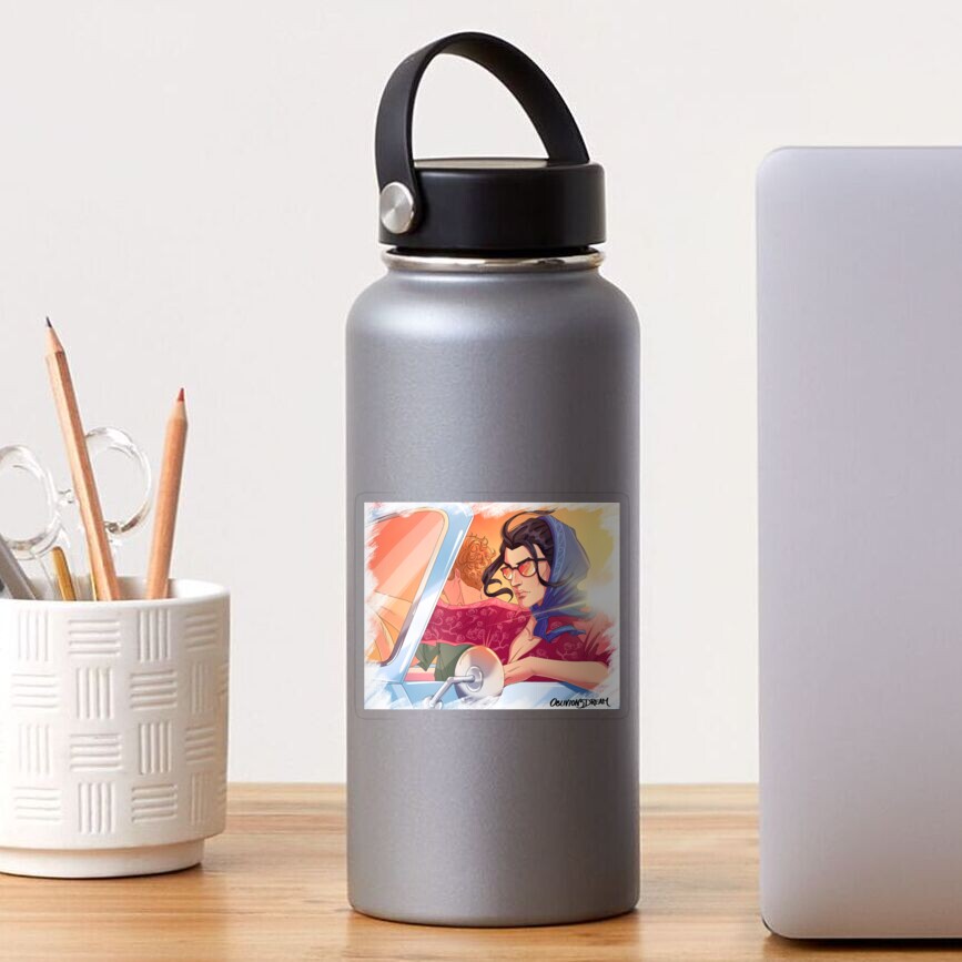 "Baz in his scarf and sunglasses" Sticker for Sale by Oblivionsdream ...