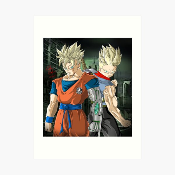 "Future Trunks ssj2 and future Gohan cyborg Drago ball super" Art Print ...