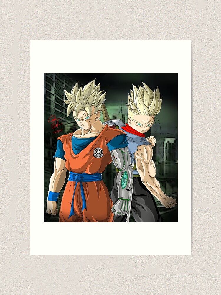 "Future Trunks ssj2 and future Gohan cyborg Drago ball super" Art Print ...