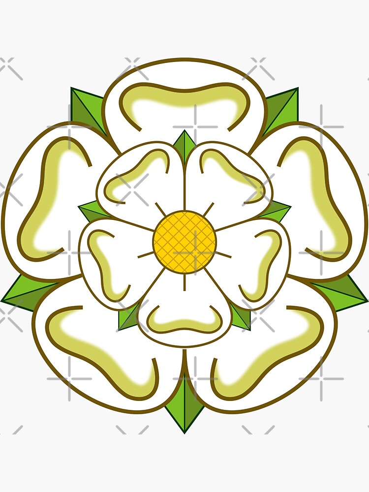 "Yorkshire County Flag - White Rose of York" Sticker for Sale by ...