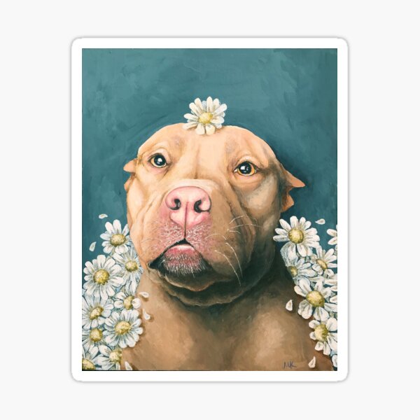 "Daisy Dog" Sticker for Sale by Maykak | Redbubble