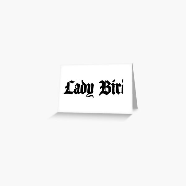 "black and white lady bird logo" Greeting Card for Sale by hallwayangel ...