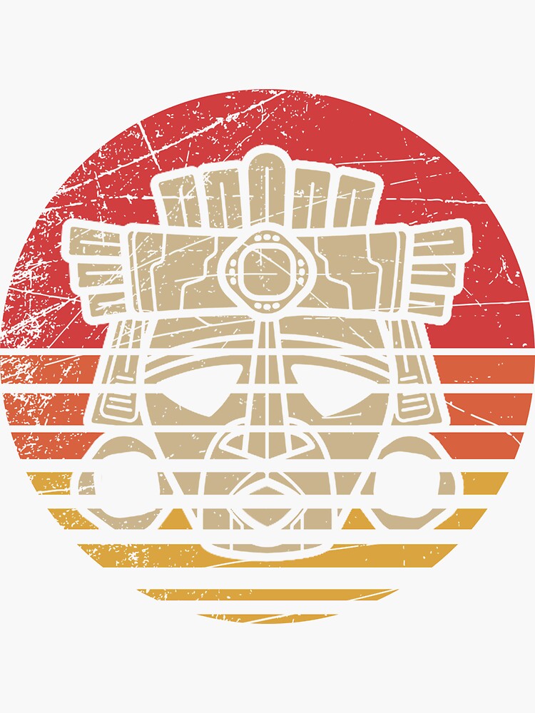 "Inka Maja Maske Retro Style" Sticker von SMMBYV | Redbubble